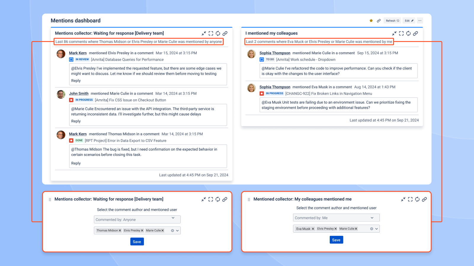 Mentions Dashboard for Jira (Tag, Comment, Watcher Gadget) | Atlassian Marketplace