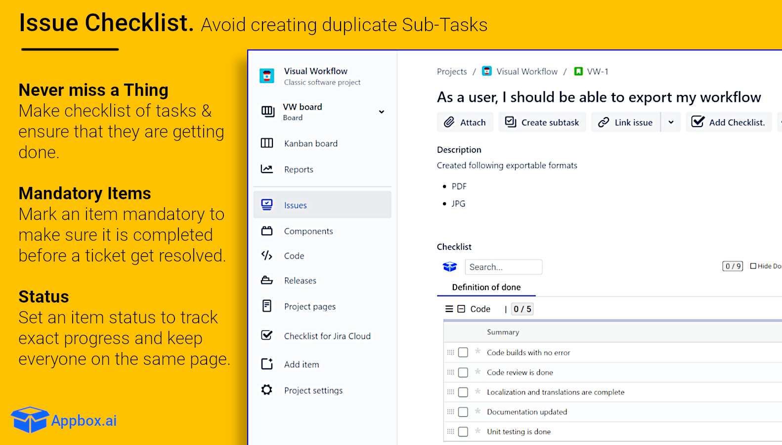 Checklist for Jira (Free) | Atlassian Marketplace