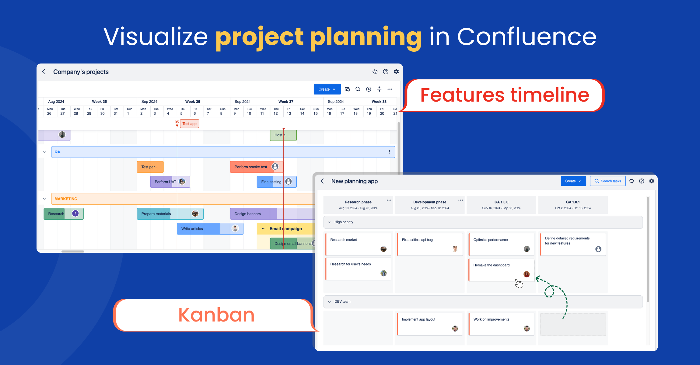 Timeline Roadmap, Kanban & Gantt Chart for Confluence | Atlassian ...