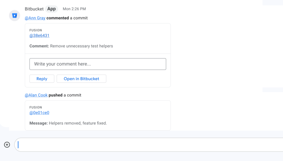 Google Chat for Bitbucket | Atlassian Marketplace