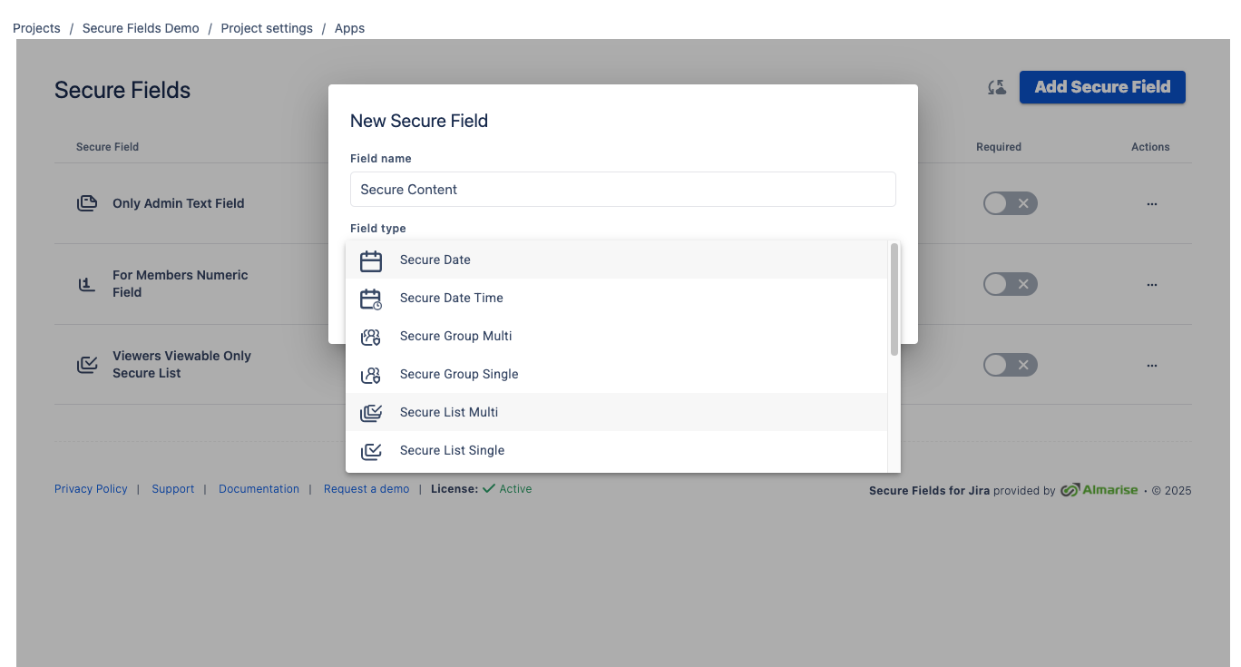 Secure Fields - Data Security & Privacy | Atlassian Marketplace