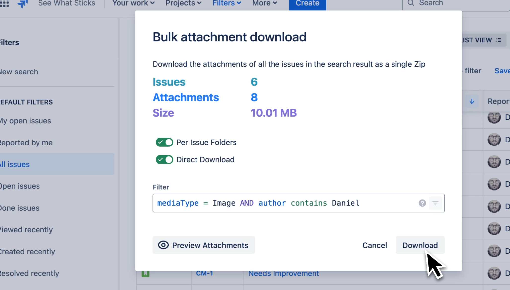 Bulk Attachment Download | Atlassian Marketplace