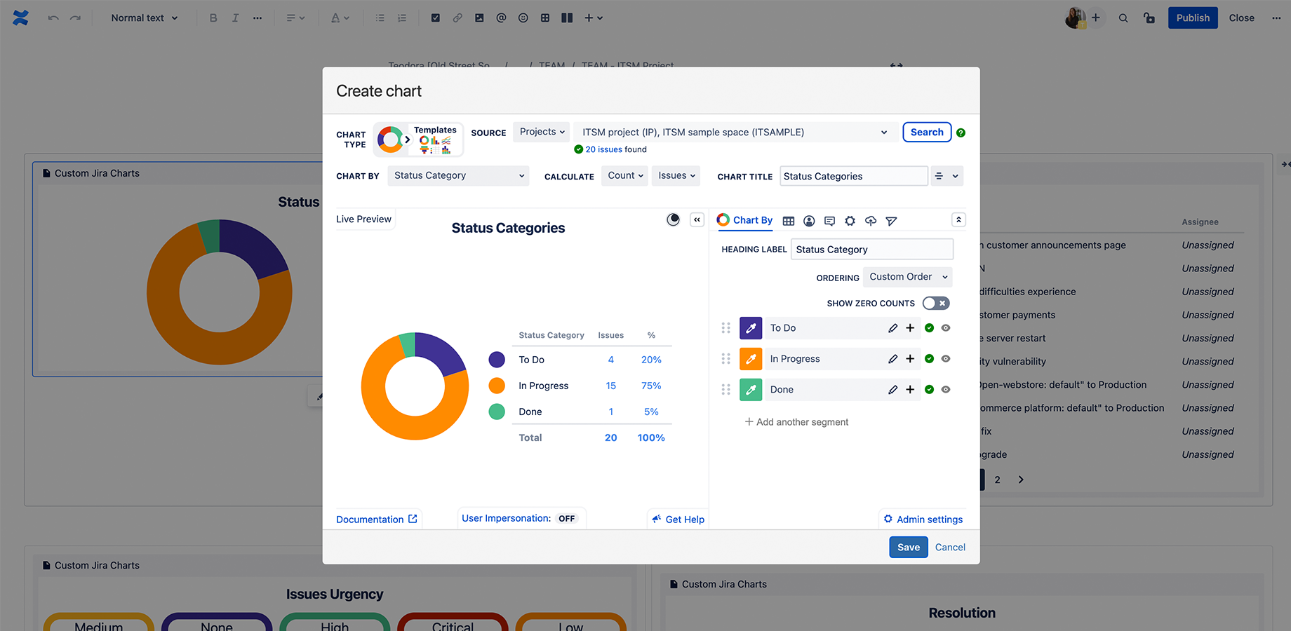 Custom Charts for Confluence - Jira Dashboard Report | Tempo ...