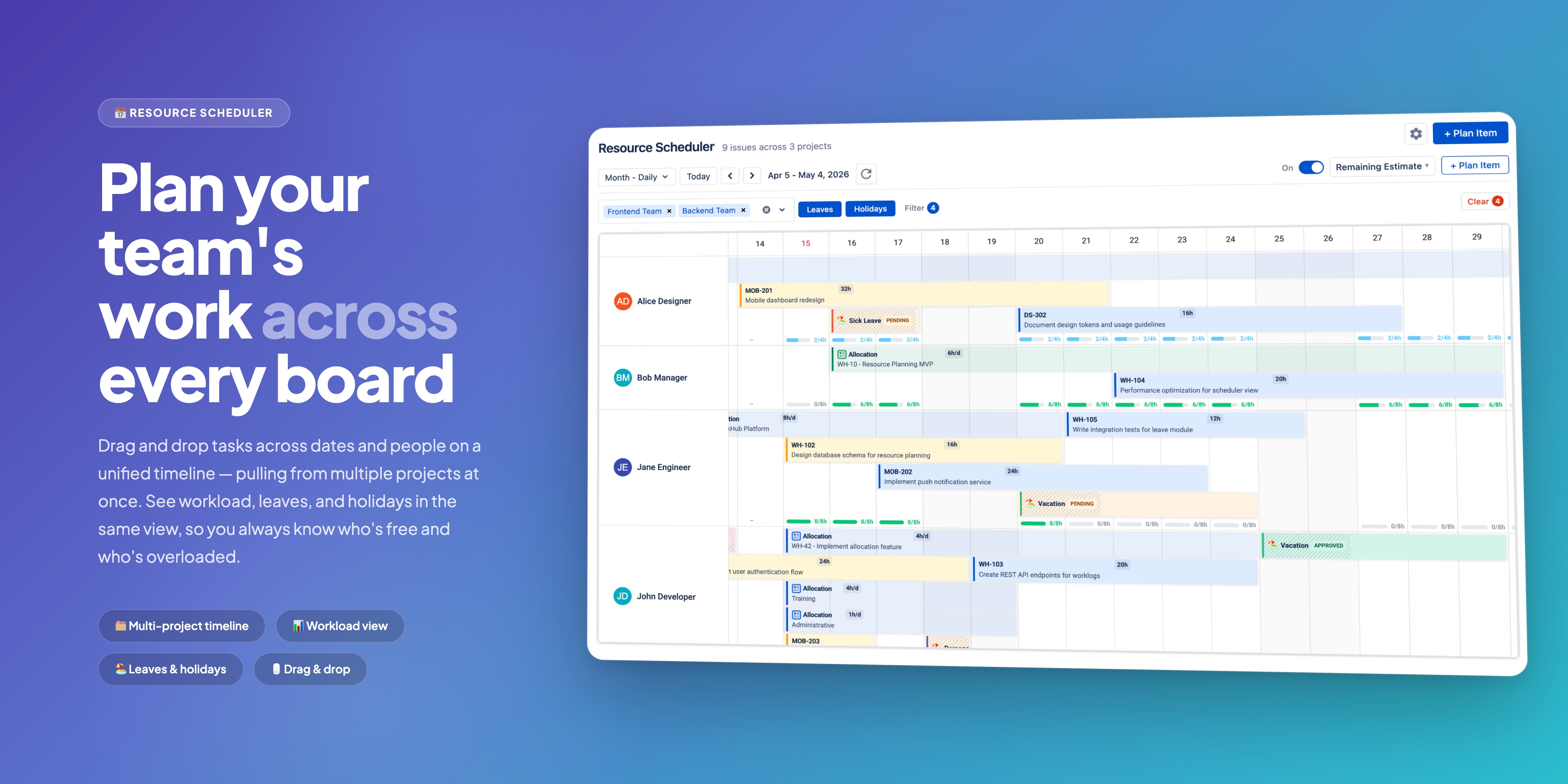 Resource Planning, Allocation, Leaves & Time Tracking - Free ...