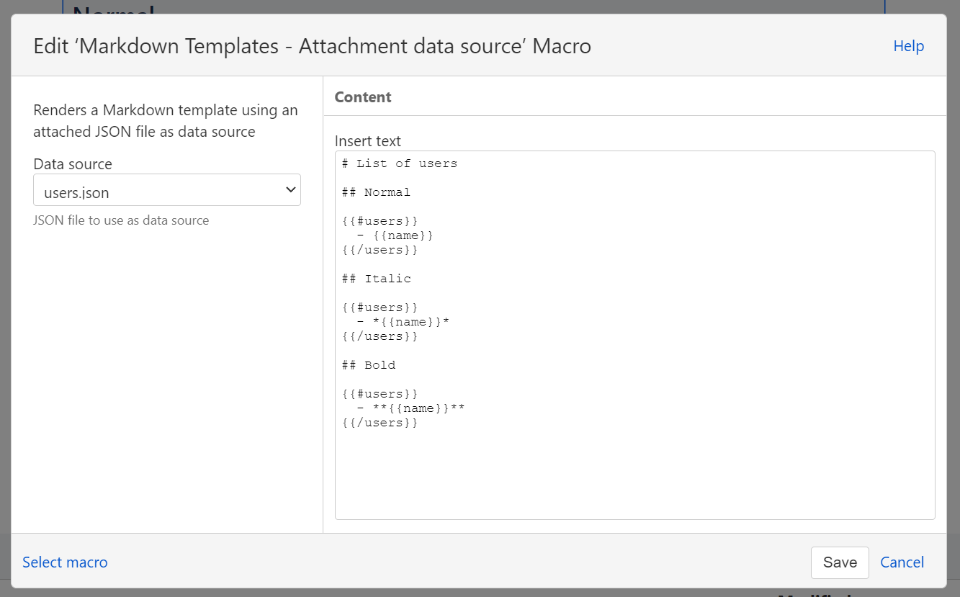 Dynamic Markdown Templates for Confluence | Atlassian Marketplace