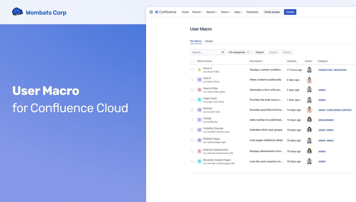 User Macro for Confluence Cloud | Atlassian Marketplace