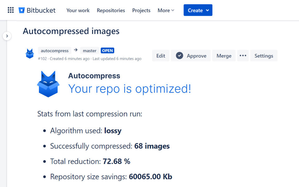 Autocompress: Image optimization for Bitbucket repositories | Atlassian Marketplace