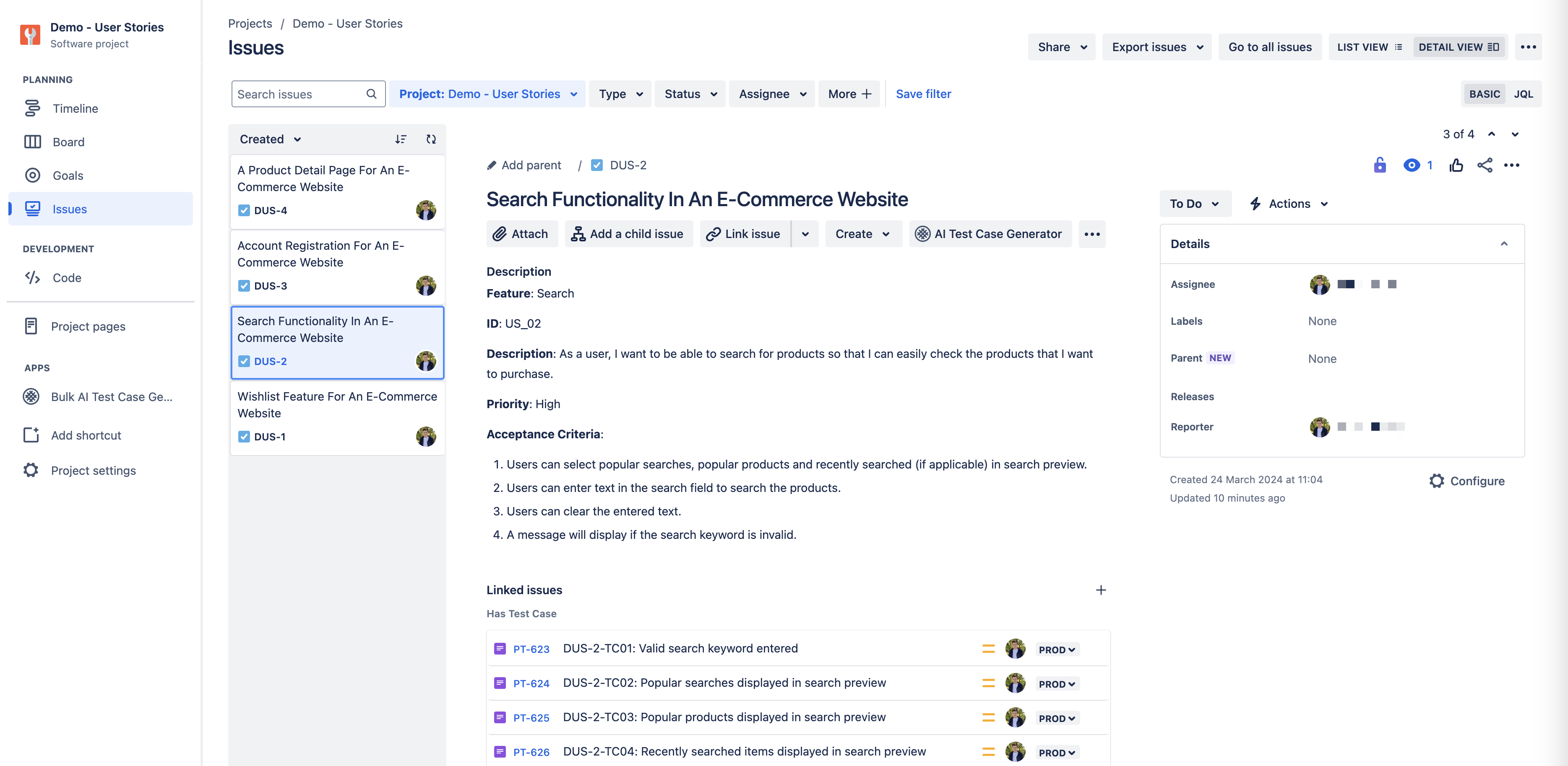 AI Test Case Generator | Metered for Jira | Atlassian Marketplace