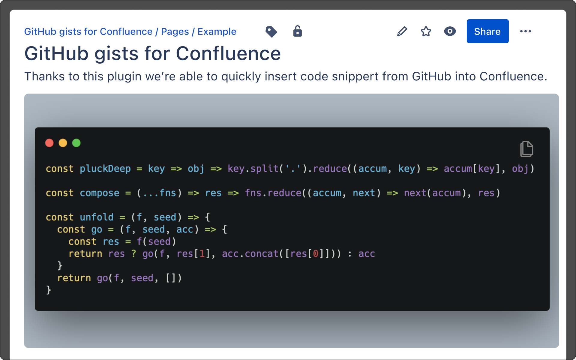 Github gists for Confluence | Atlassian Marketplace