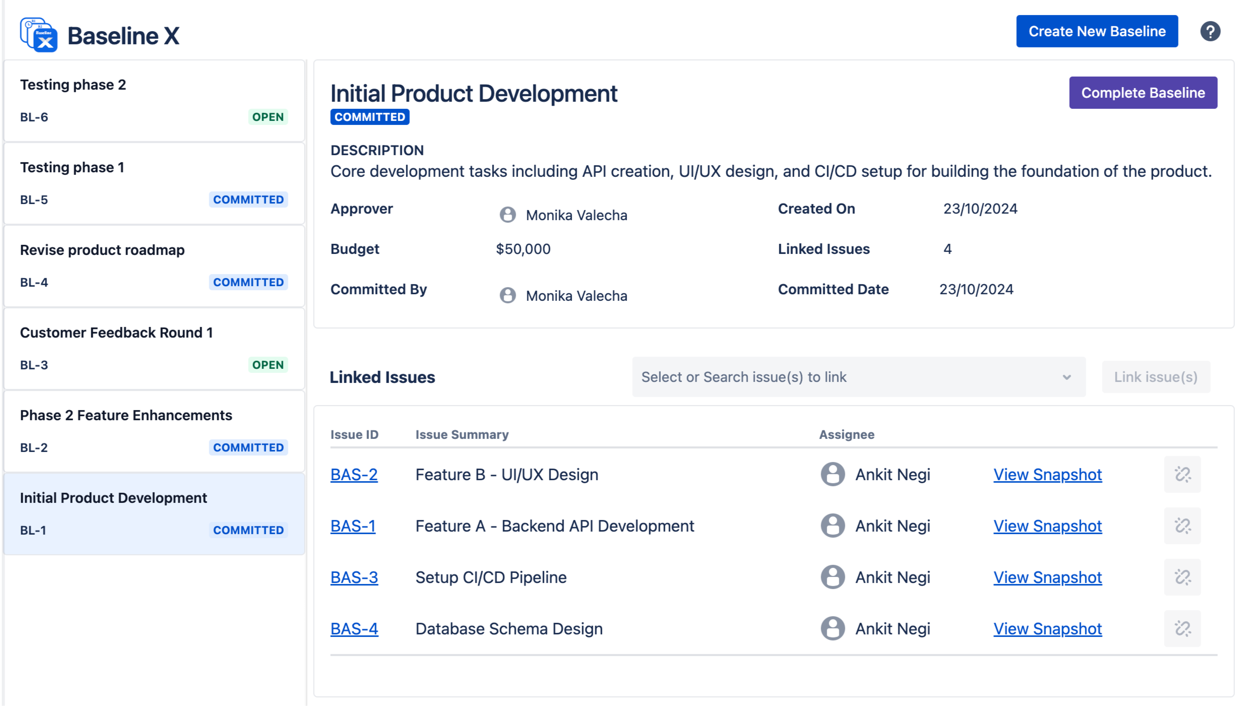 Baseline X - Track issue versions & baselines in Jira | Atlassian ...