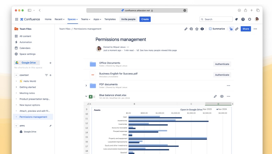 Google Drive Connector for Confluence (Sheets, Docs, Slides) | Atlassian Marketplace