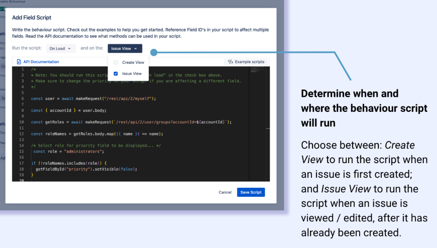 Behaviours - ScriptRunner for Jira Cloud | Atlassian Marketplace
