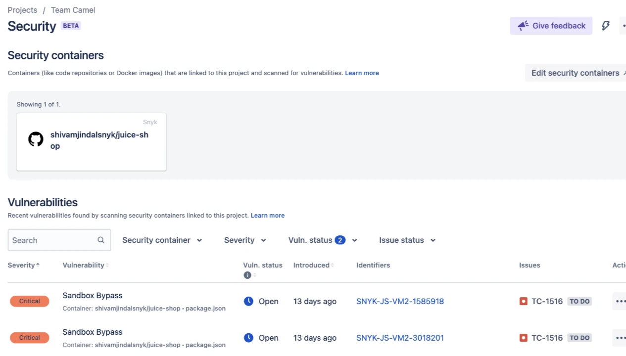 Snyk Security in Jira Cloud (AU) | Atlassian Marketplace