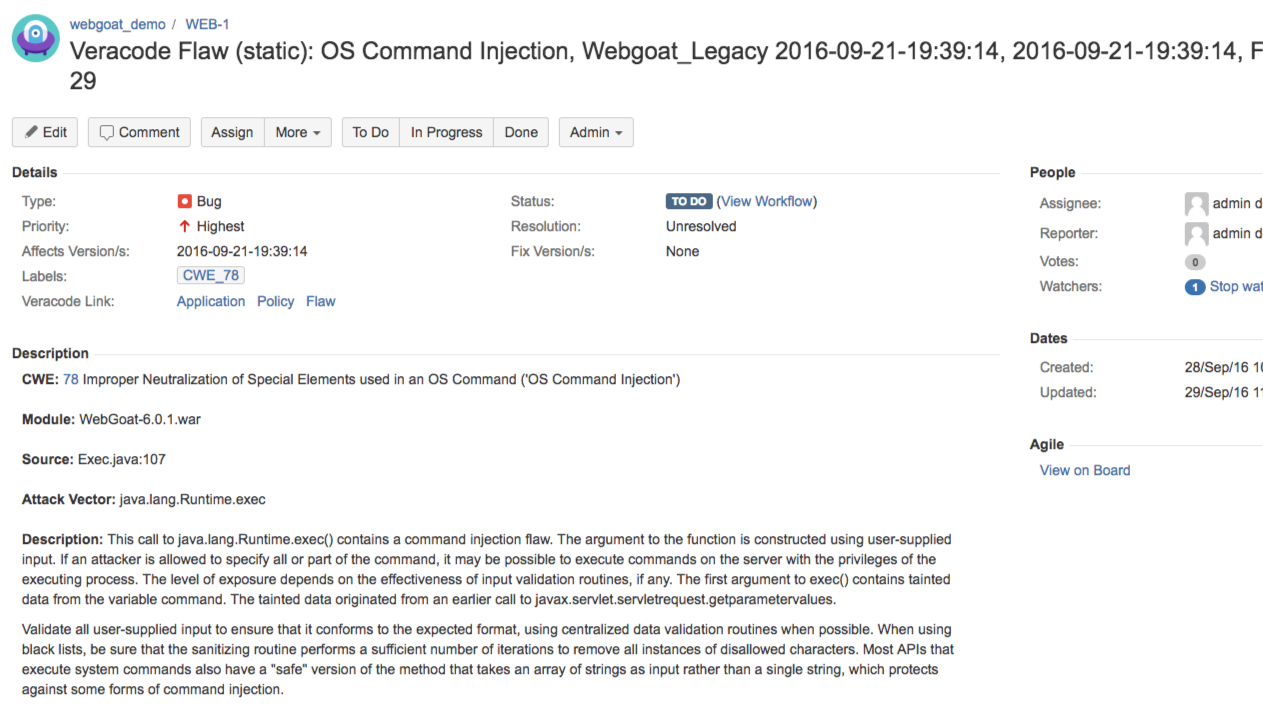 Veracode Integration for Jira | Atlassian Marketplace