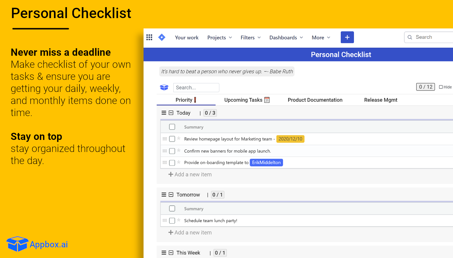 Personal Checklist For Jira Cloud (Free) | Atlassian Marketplace