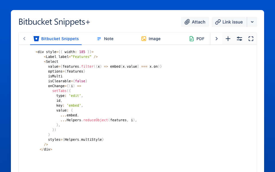 Snippets of Bitbucket in Jira | Atlassian Marketplace