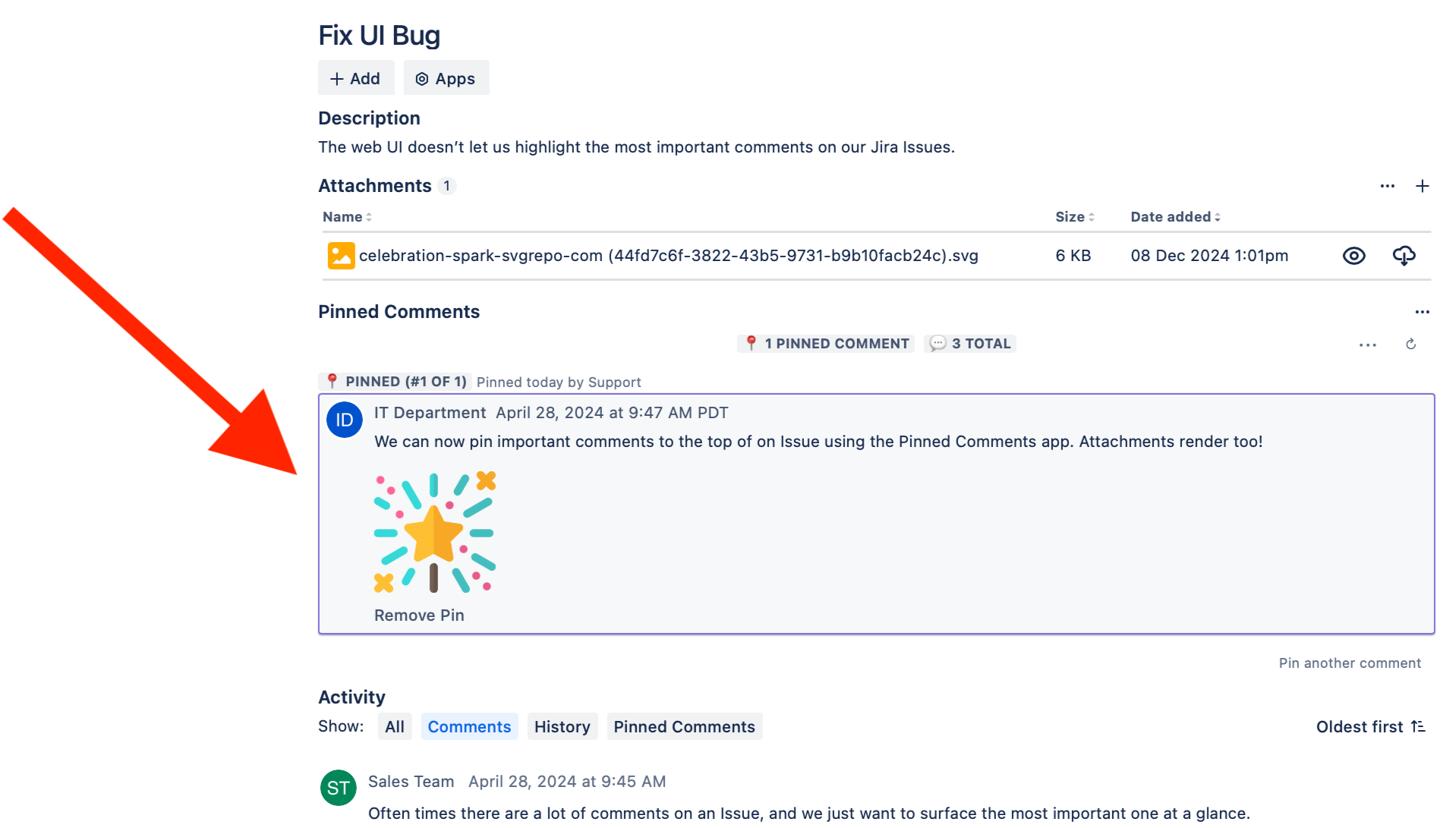 Pinned Comments | Atlassian Marketplace