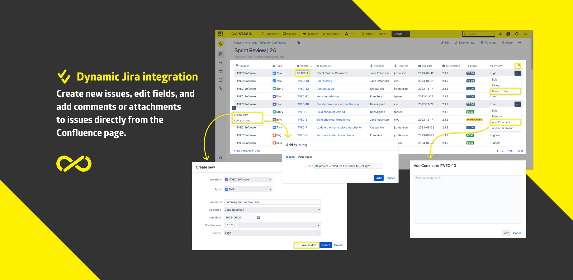 STAGIL Tasks (Jira Issues Tables Macro for Confluence) | Atlassian Marketplace
